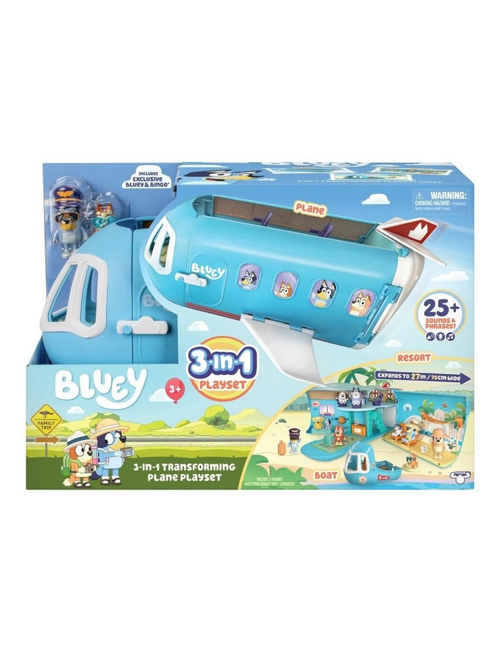 Bluey 3 in 1 Airplane Playset – NB Department Store